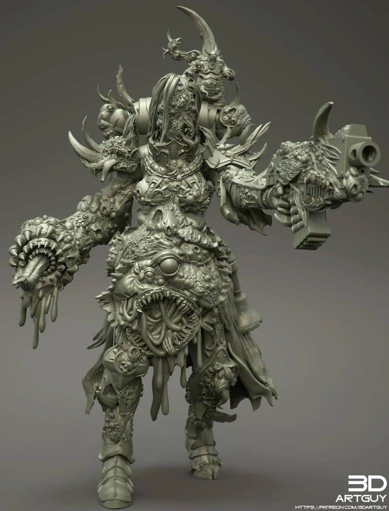 3DArtGuy Alien Torch Single – P站图纸印象馆 3D打印模型图纸免费下载