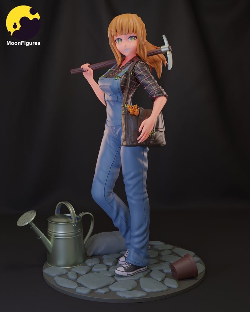 Moon Figures 园丁女孩 – P站图纸印象馆 3D打印模型图纸免费下载